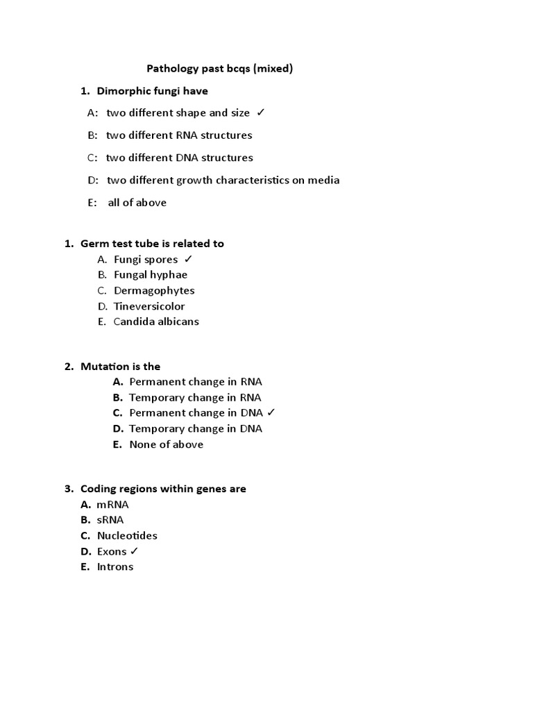 Pathology BCQs: Mixed Topics | PDF | Bacteria | Shock (Circulatory)