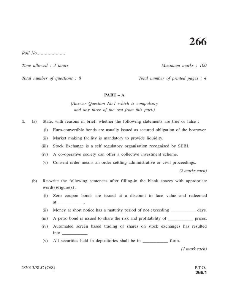 Dec'13 SLC Paper | Download Free PDF | Securities (Finance) | Bonds ...