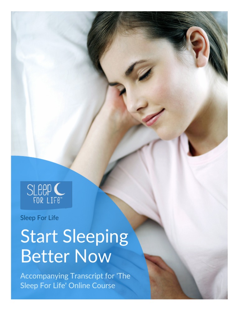 Sleep For Life Coursebook | PDF | Insomnia | Sleep