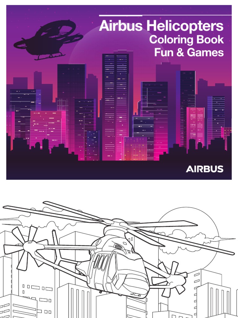AIRBUS Coloring Book Edition 2 | PDF | Helicopter | Aeronautics
