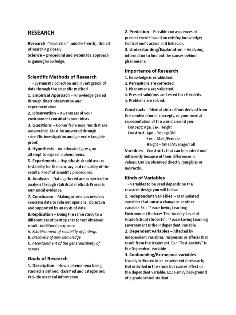 A Review of the Scientific Methods, Approaches, and Organization of ...