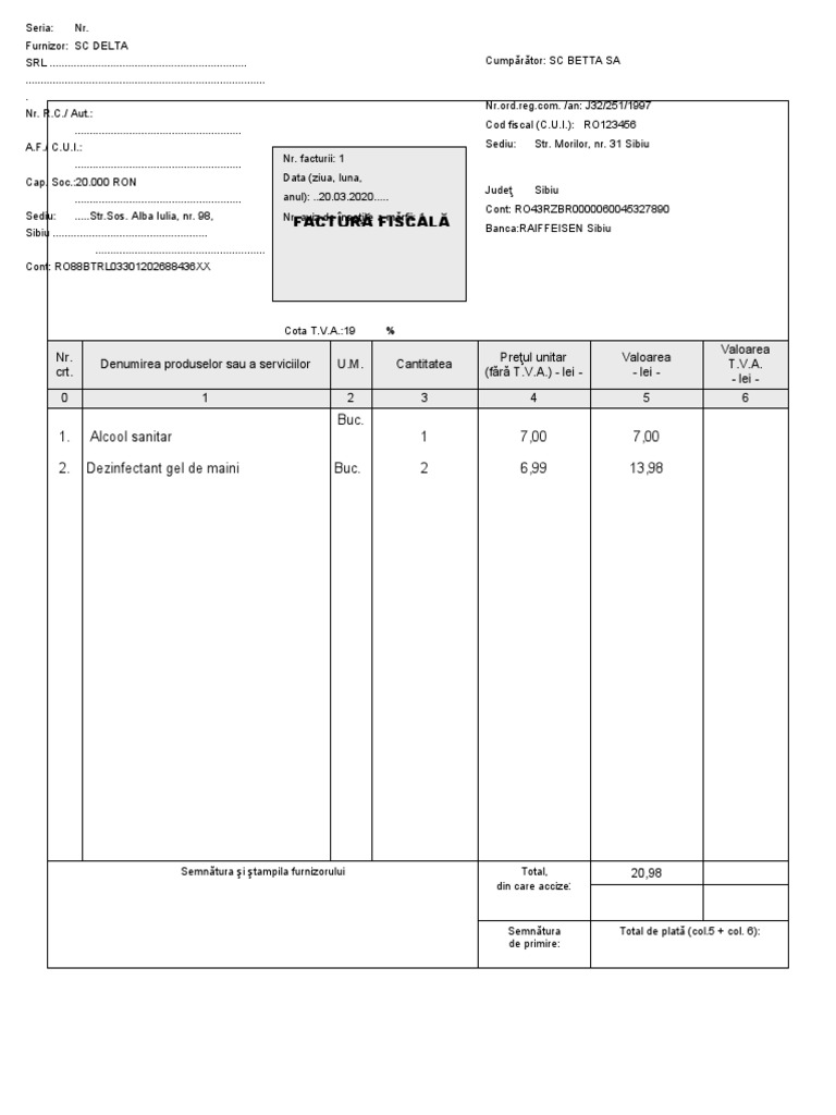Model Factura | PDF