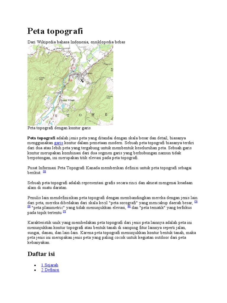 Peta Topografi | PDF