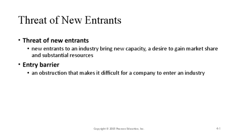 Threat of New Entrants | PDF