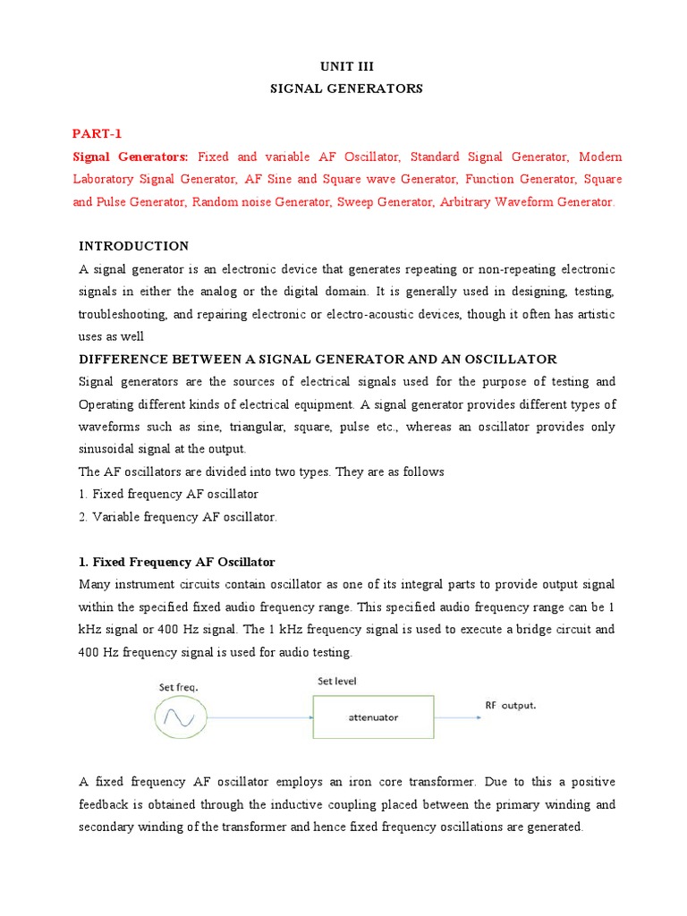 EMI-Signal Generators | PDF | Electronic Oscillator | Amplifier