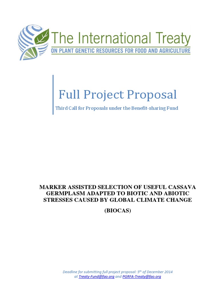 Full Project Proposal: Third Call For Proposals Under The Benefit ...