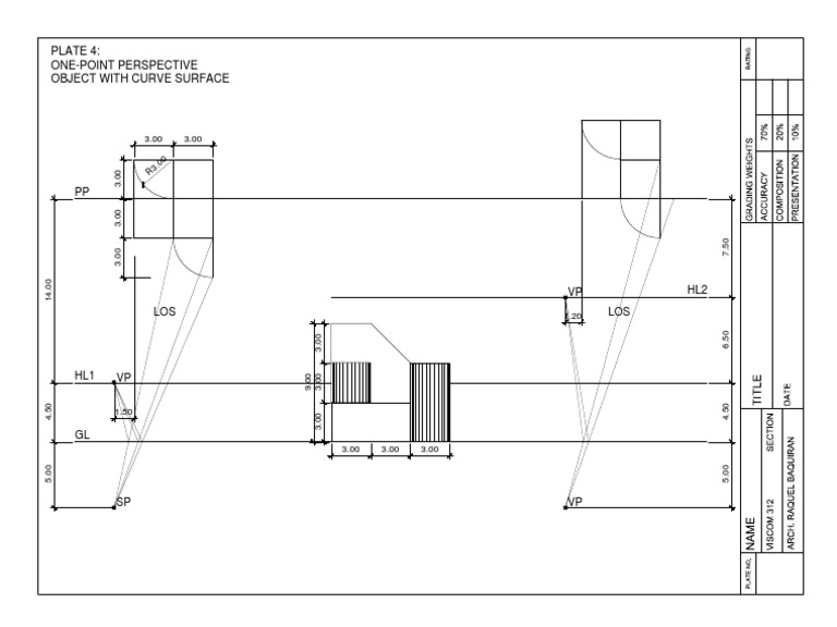 Plate 4: One-Point Perspective Object With Curve Surface | PDF