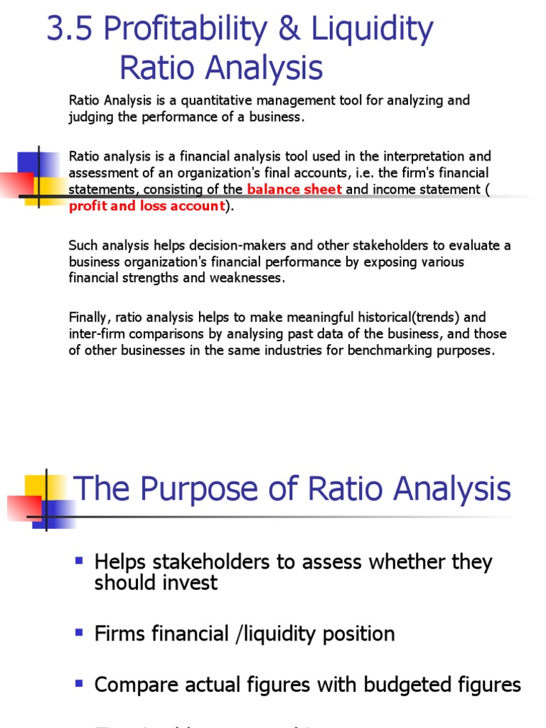 Financial Ratio Analysis Guide | PDF | Market Liquidity | Inventory