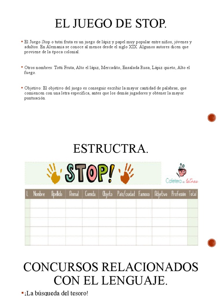 El Juego de Stop | PDF