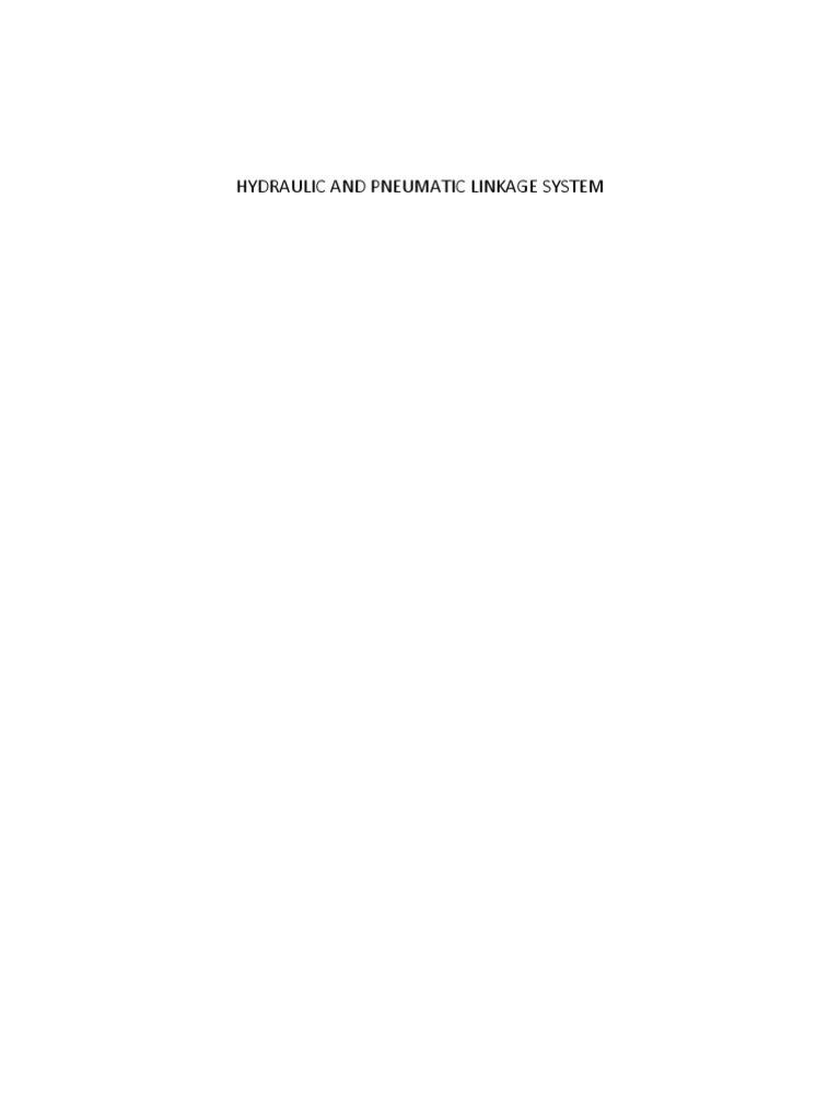 Hydraulic and Pneumatic Linkage System | PDF | Piston | Actuator