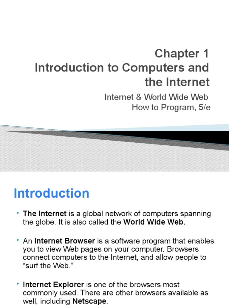 Chapter 1 - Introduction | PDF | Dynamic Web Page | World Wide Web