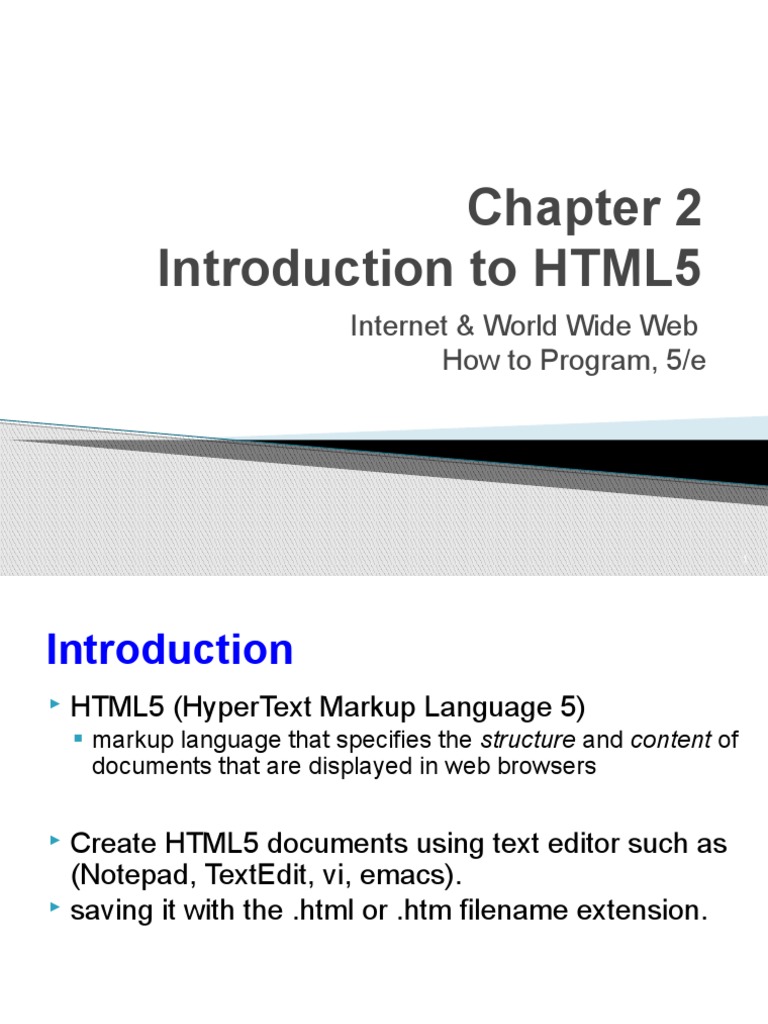 Chapter 2 - HTML1 | Download Free PDF | Html | Html Element