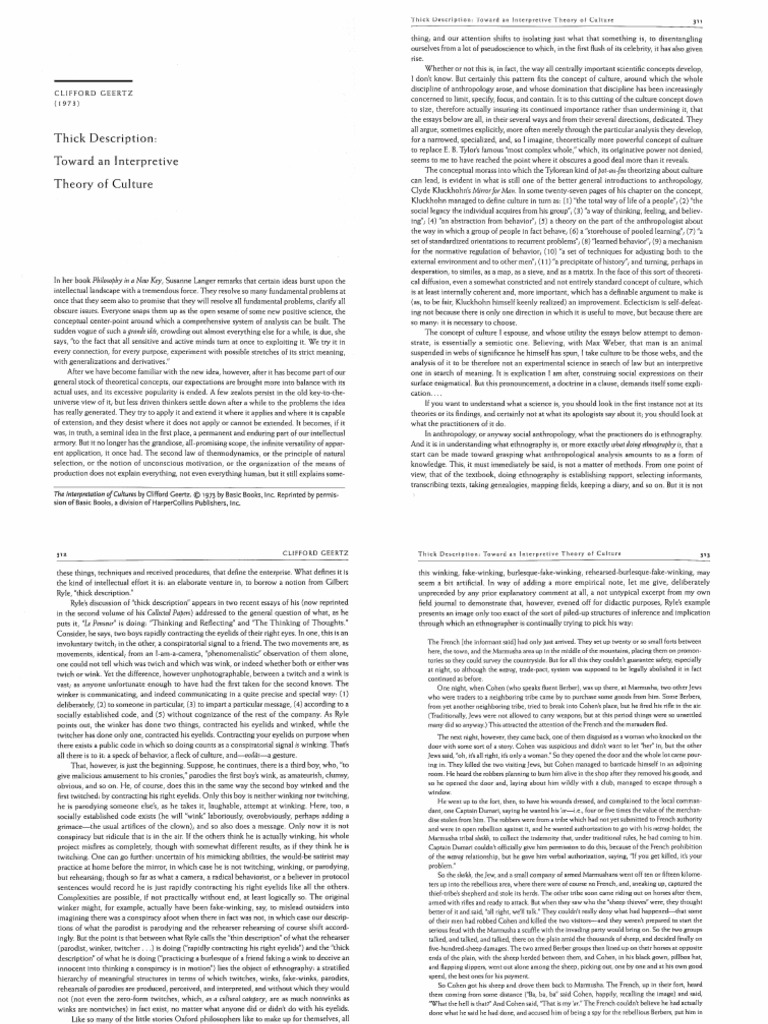 Description: Interpretive Theory: Toward Culture | PDF | Ethnography ...