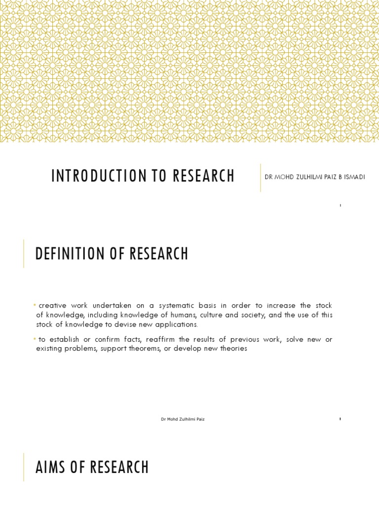 01 Intro To Research PDF | PDF | Argument | Paradigm