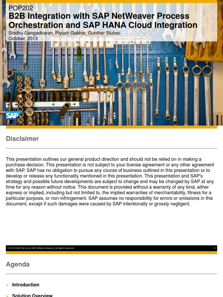 B2b Integration With Sap Netweaver Process Orchestration And Sap Hana Cloud Integration Pdf