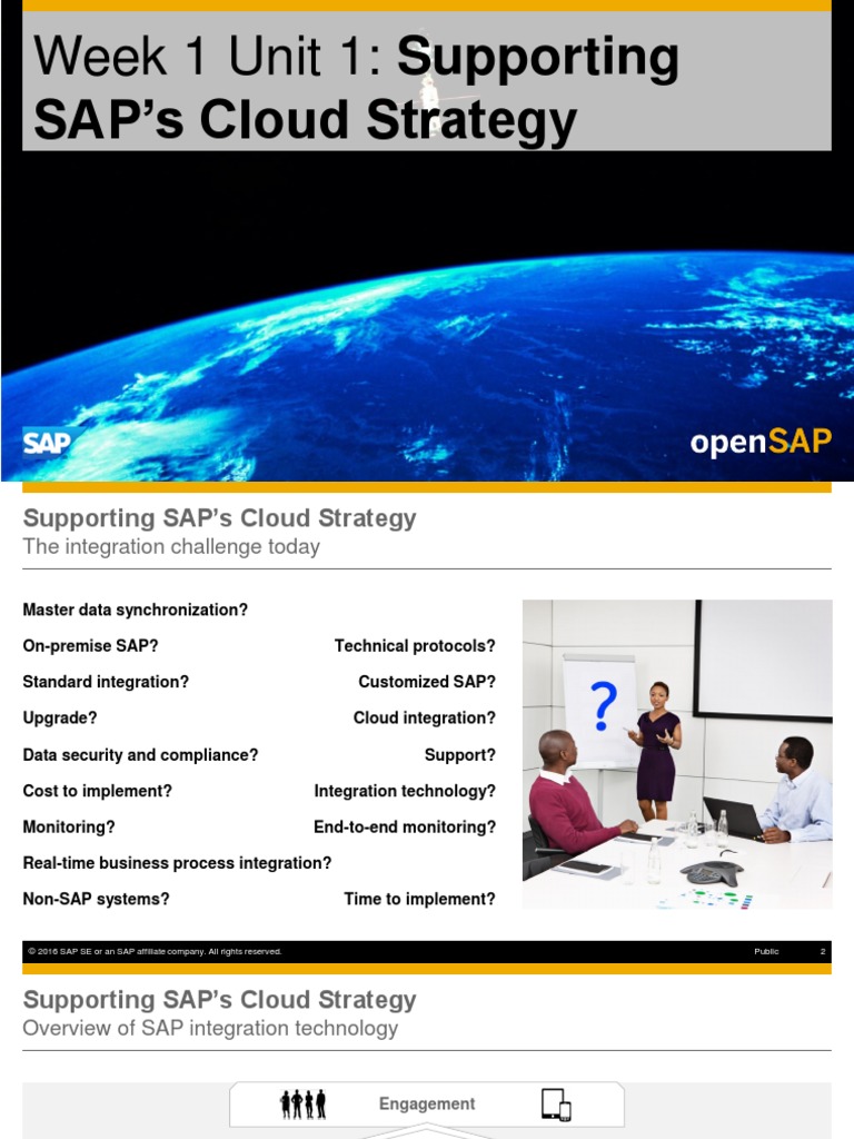 SAP's Cloud Strategy: Week 1 Unit 1: Supporting | PDF | Sap Se | Cloud ...
