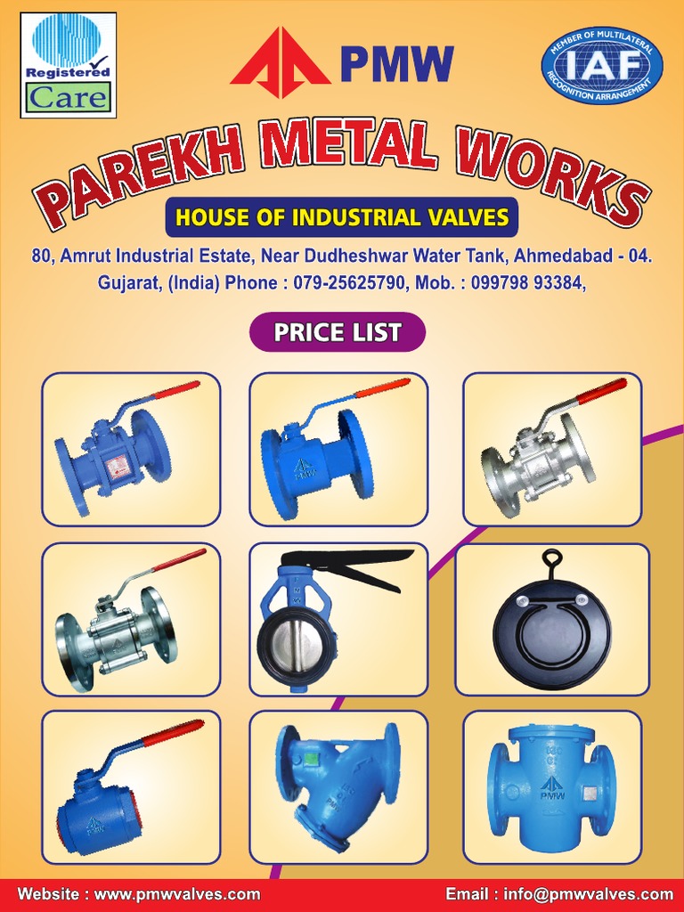 PMW Valves - Price - List PDF | PDF