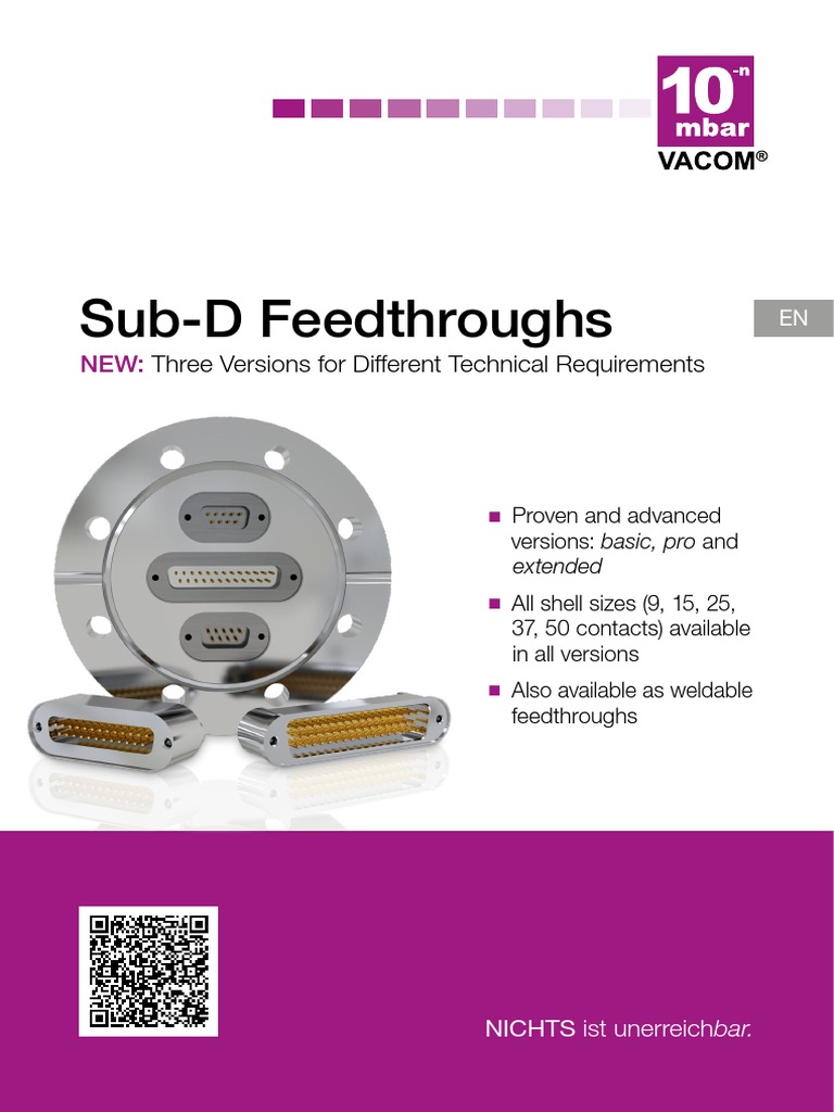 Sub-D Feedthroughs: Three Versions For Different Technical Requirements | Download Free PDF ...