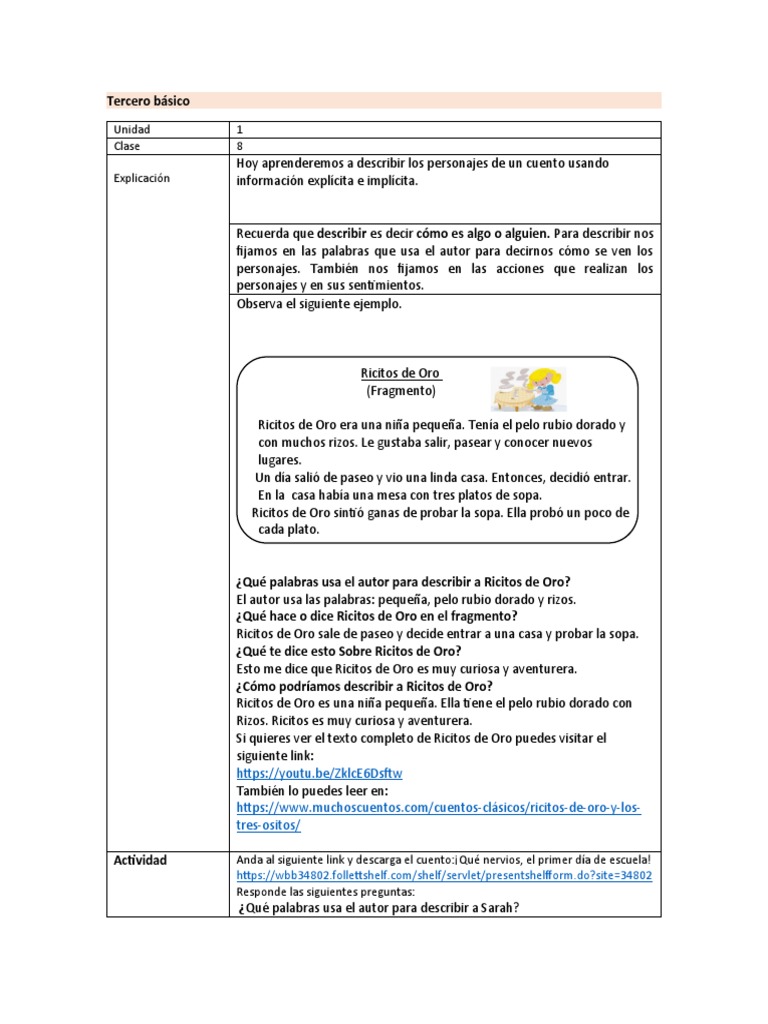 Semana 2 Lenguaje 4° Clase 7 | PDF