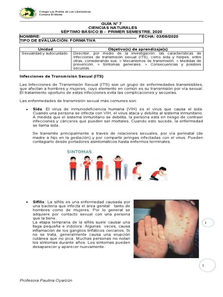 7°B Ciencias ETS | Descargar gratis PDF | Infección transmitida sexualmente | VIH / SIDA