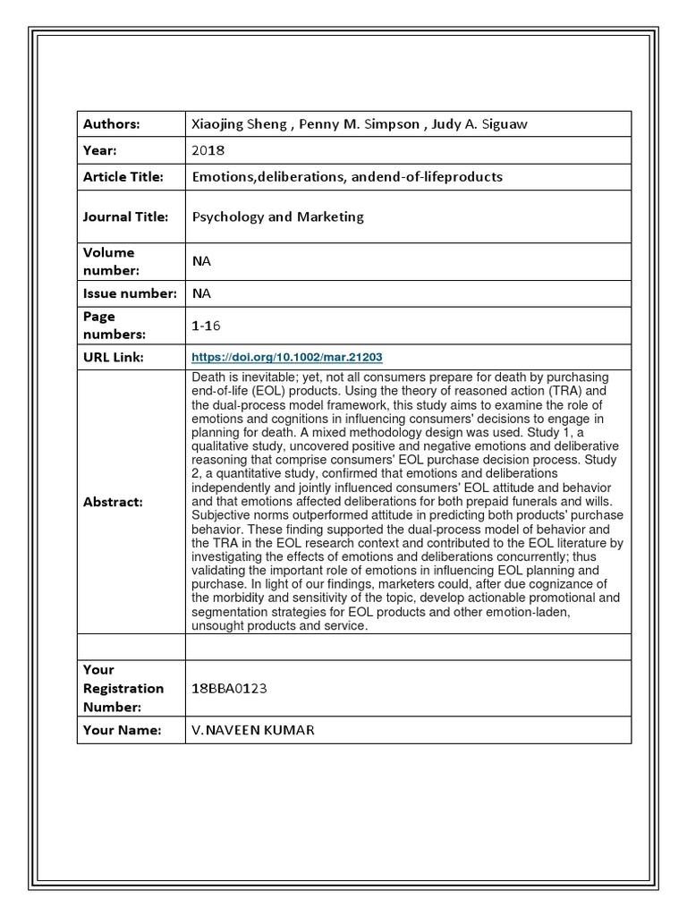 Authors: Year: Article Title: Journal Title: Number: Issue Number: NA ...