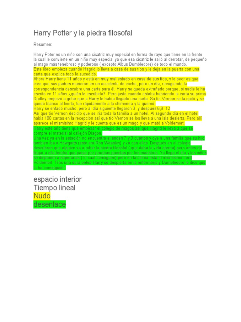 Harry Potter y La Piedra Filosofal | PDF