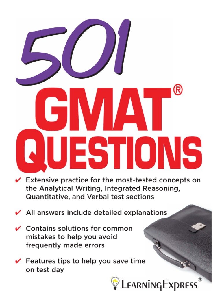 501 GMAT Questions PDF | PDF | Graduate Management Admission Test ...