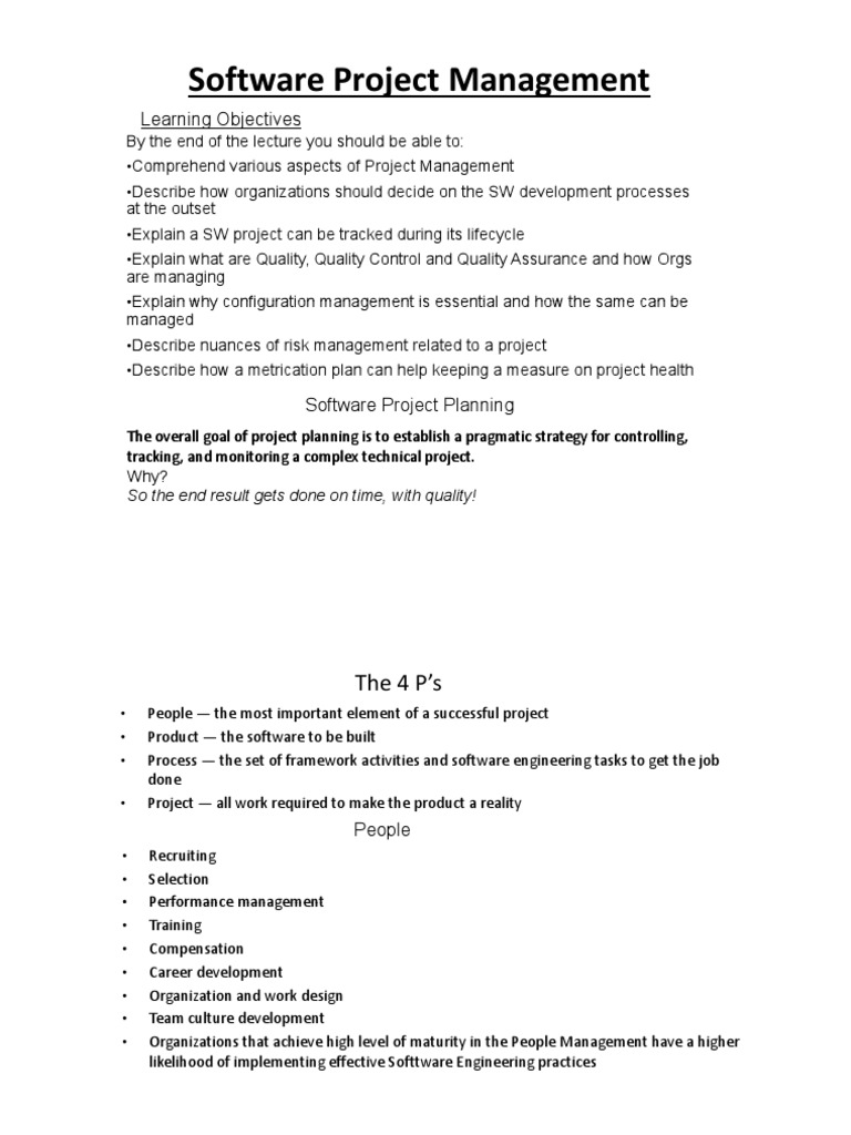 Software Project Management | PDF | Quality Assurance | Project Management