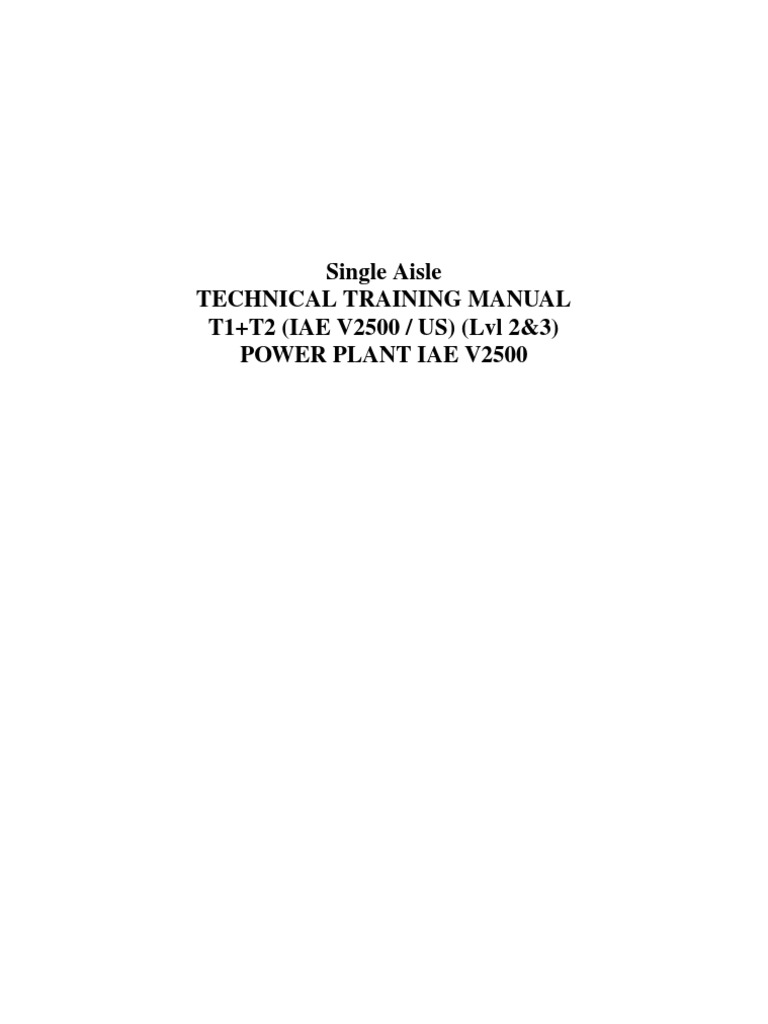 Airbus Training Manual POWER PLANT IAE-V2500 PDF | PDF | Engines | Propulsion