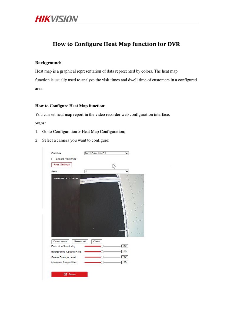 How To Configure Heat Map Function For DVR | PDF