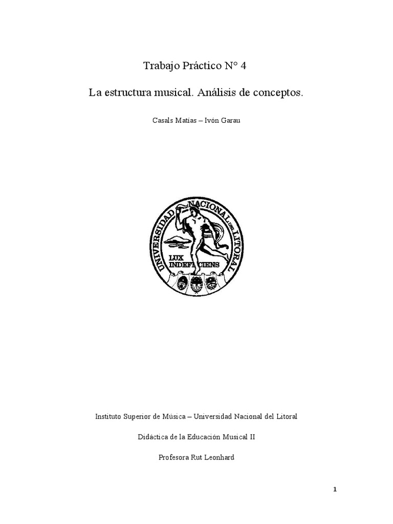 La Estructura Musical. Trabajo de Análisis y Resumen | Descargar gratis ...