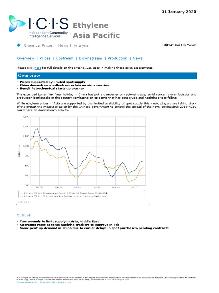 Ethylene (Asia-Pacific) 31 Jan 2020 | PDF | Cracking (Chemistry ...