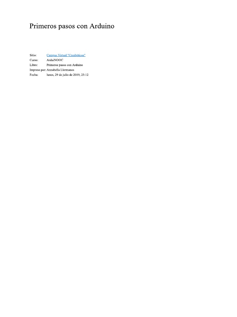 1-Primeros Pasos Con Arduino | PDF | Matemática Elemental