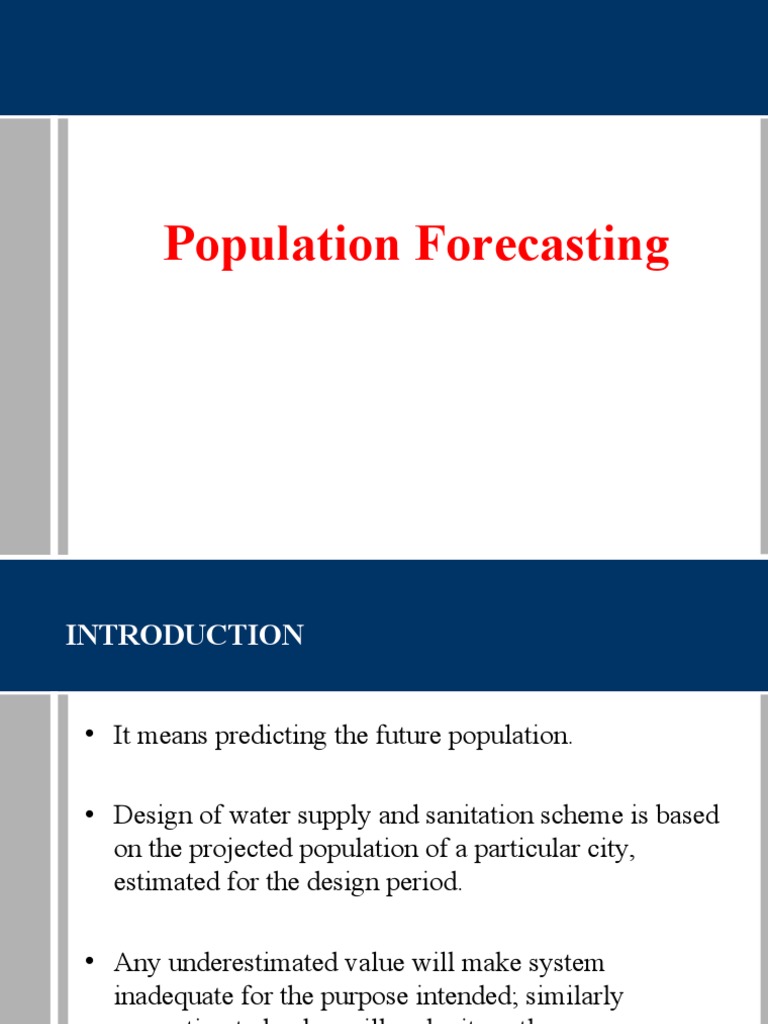Population Forecasting Methods Explained | PDF | Forecasting | Average