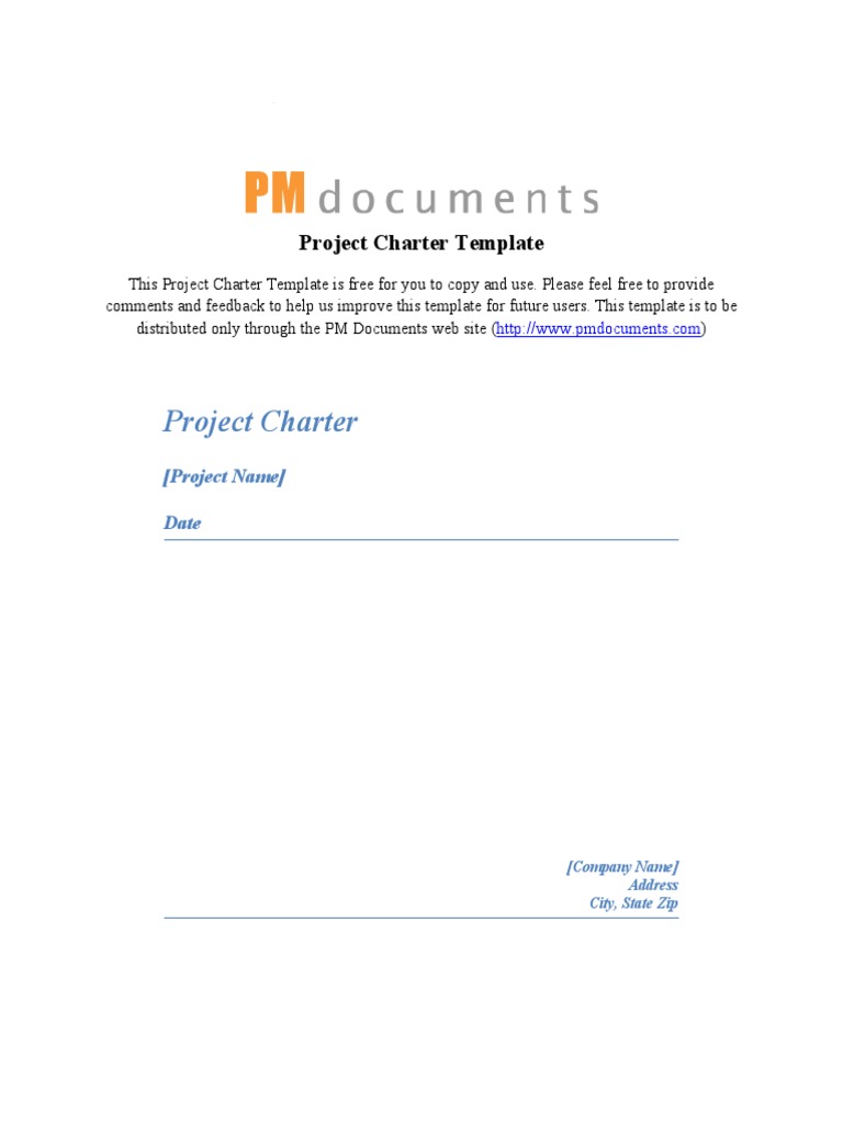 Project Charter Template v1.0 | PDF | Risk Management | Project Management