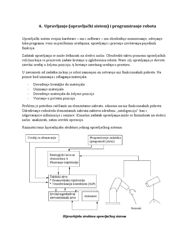 Upravljanje I Programiranje Robota | PDF