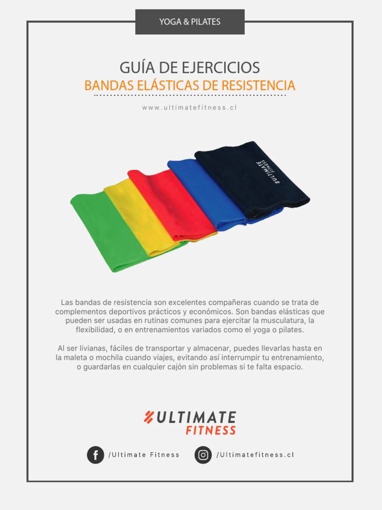 Guía de Ejercicios Bandas Elásticas de Resistencia PDF | PDF