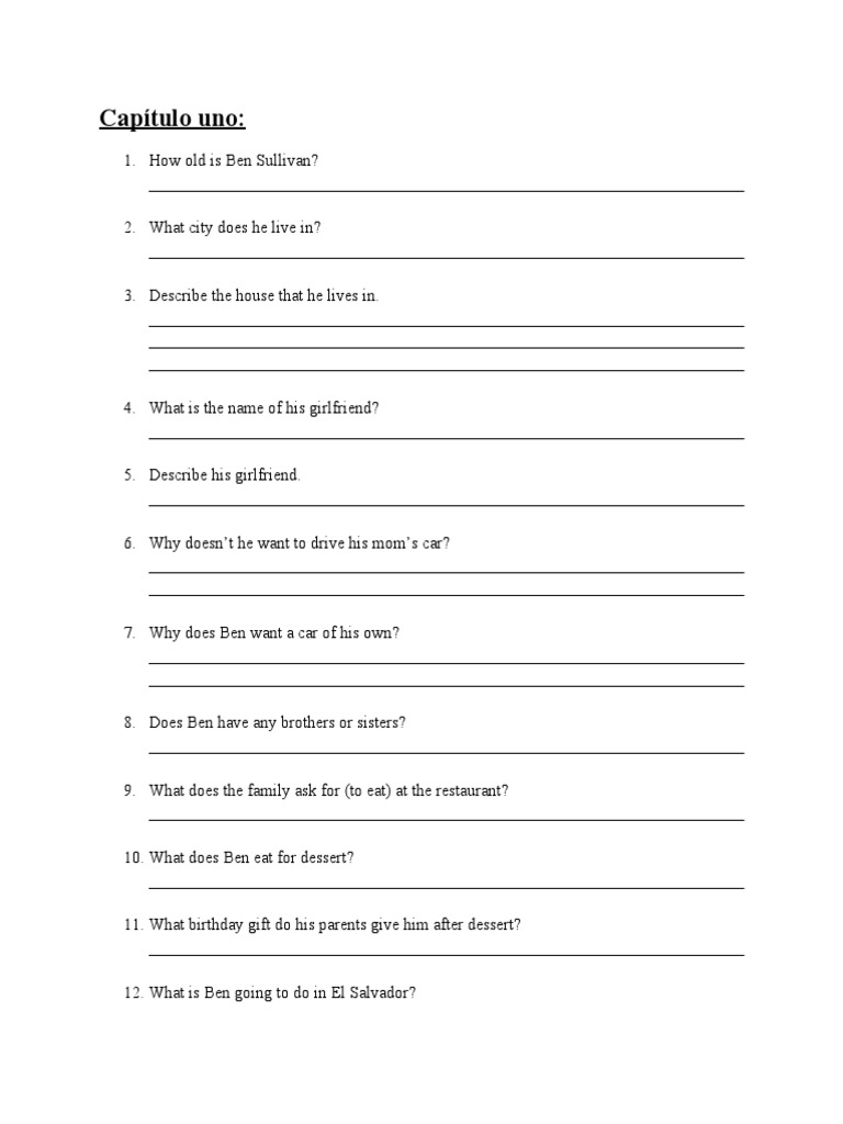 2 - Mi Propio Auto - Guided Questions | PDF | Self-Improvement