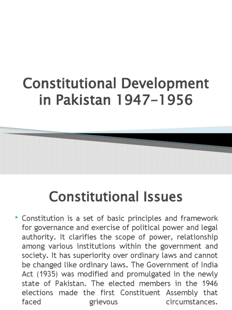 Constitutional Development of Pakistan-2 | Download Free PDF | Pakistan ...