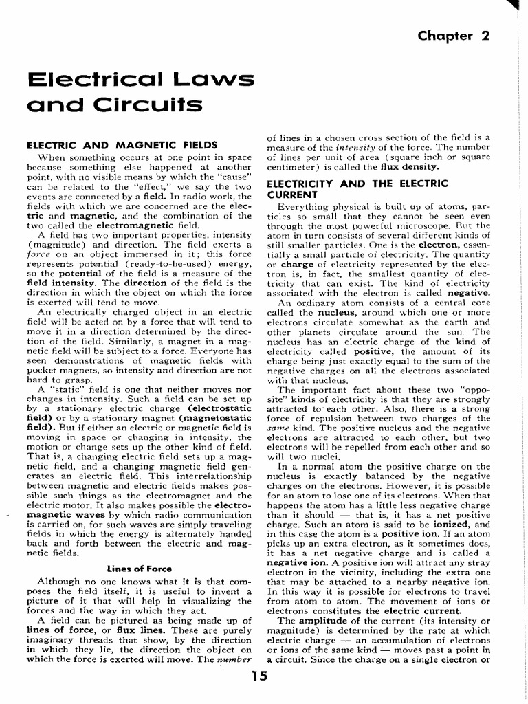 Electrical & Electronic Laws & Circuits PDF | Download Free PDF ...