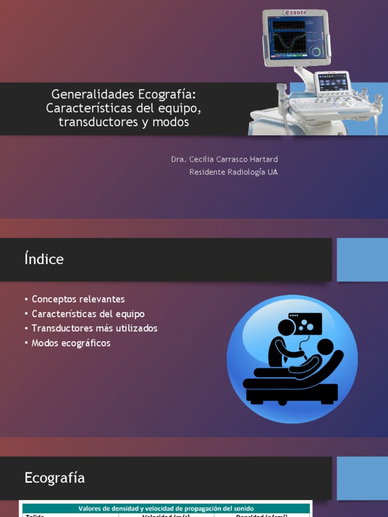 Generalidades Ecografía 2020 | PDF | Ultrasonido médico | Ultrasonido
