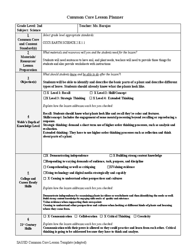 Common Core Lesson 3 | PDF | Common Core State Standards Initiative ...