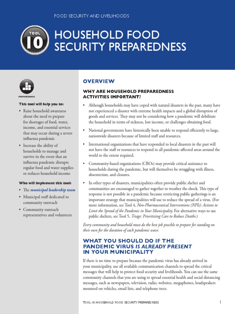 Household Food Security Preparedness | PDF | Foods | Drinking Water