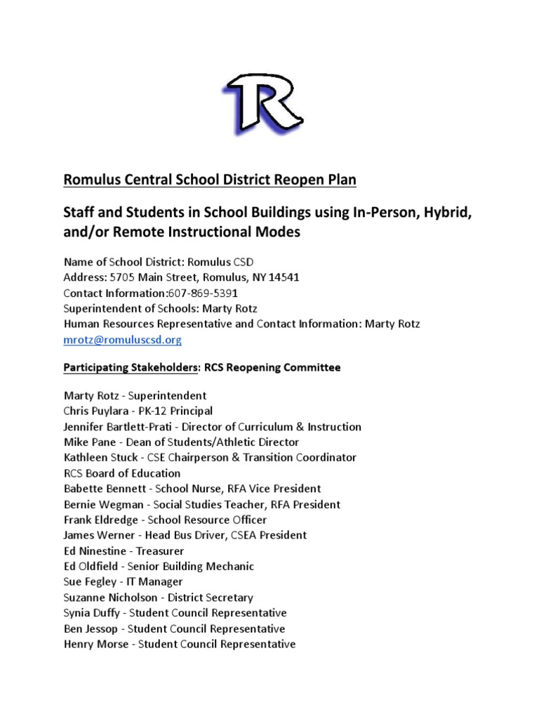 Covid-19 Reopen Plan 2020-2021 | PDF | Symptom | Personal Protective ...