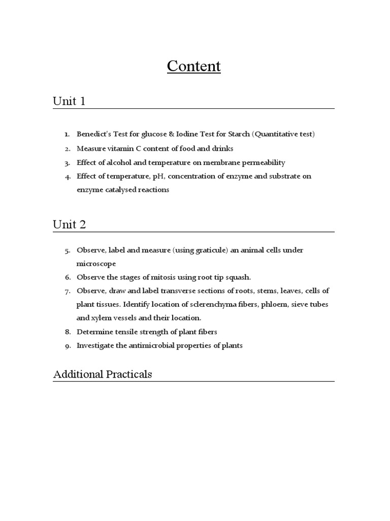 Biology Core Practicals | PDF | Growth Medium | Experiment