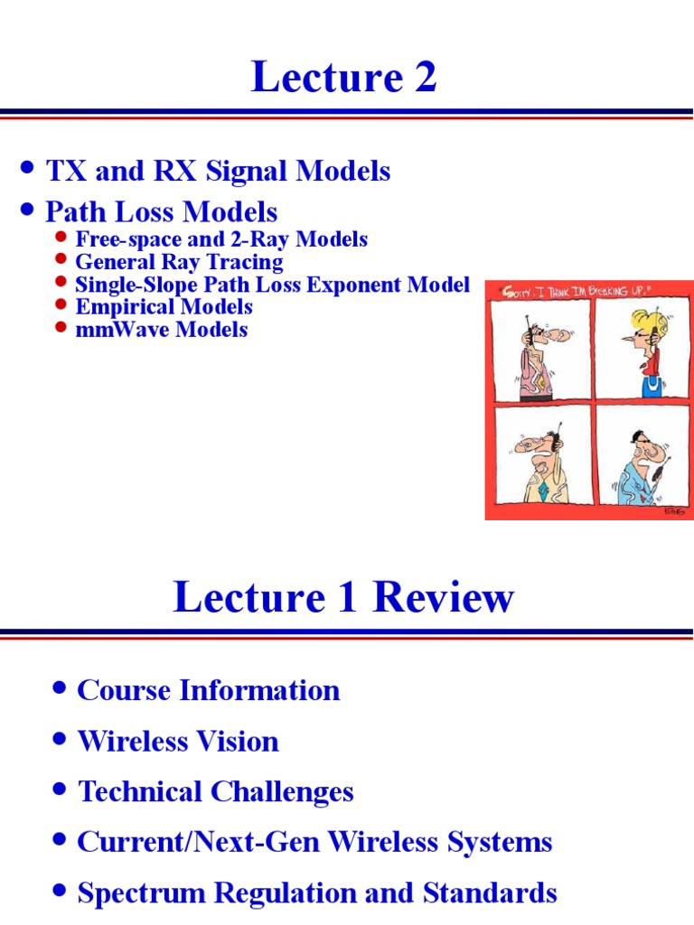 TX and RX Signal Models Path Loss Models | PDF | Extremely High ...