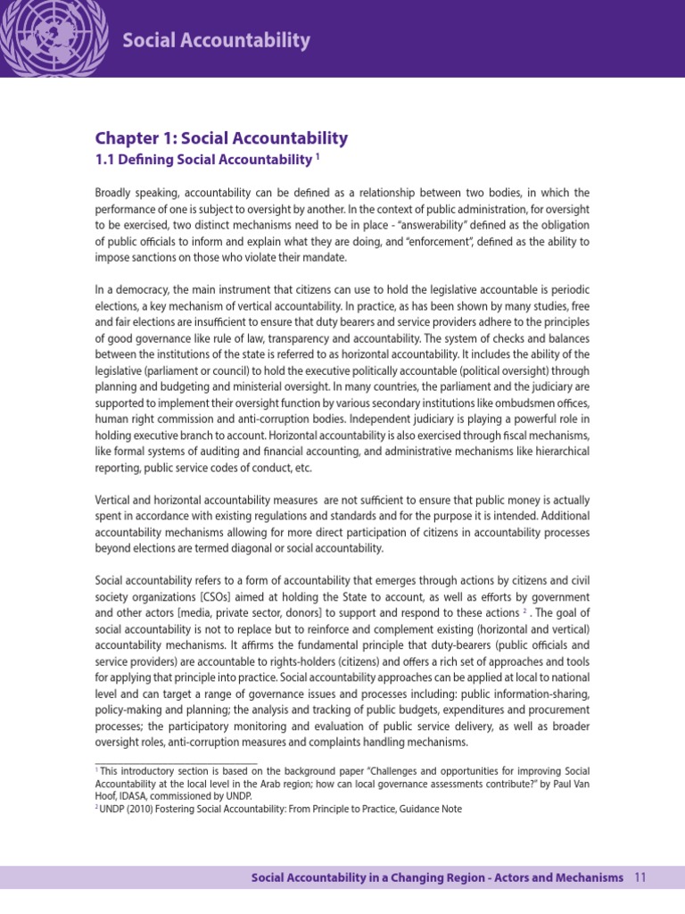 Understanding Social Accountability | PDF | Accountability | Governance