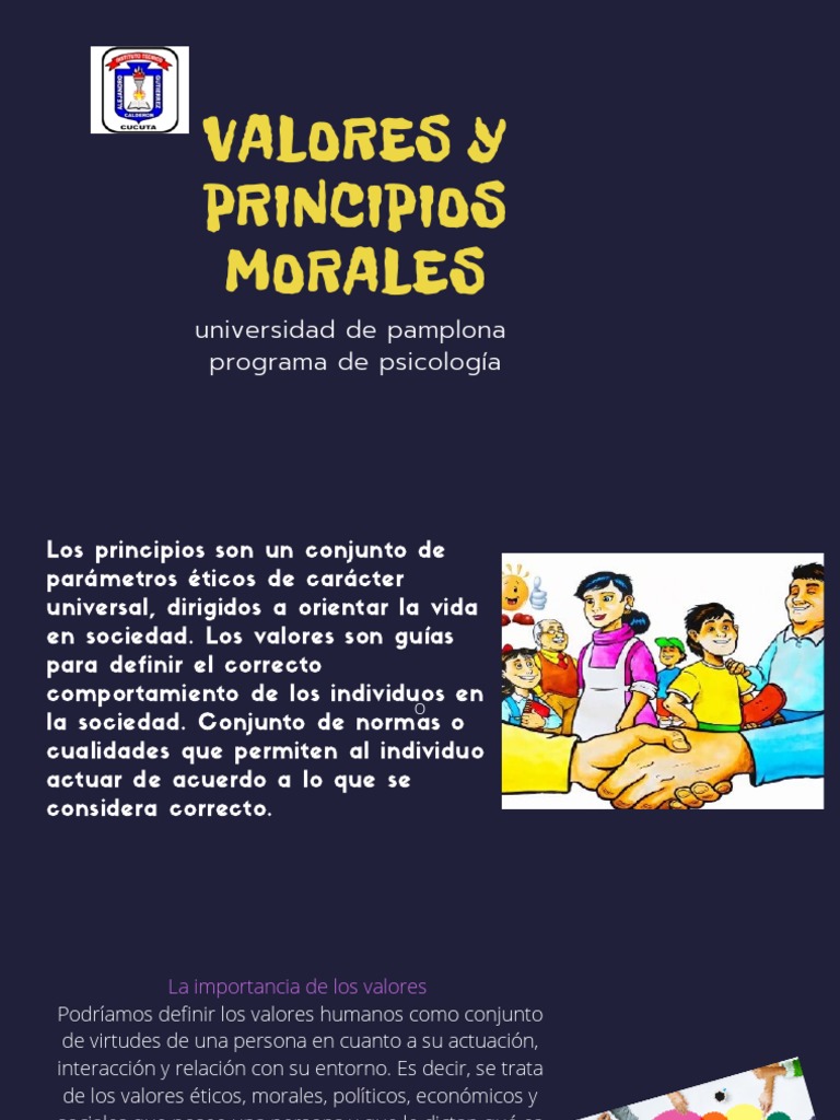 Valores y Principios Morales | PDF | Moralidad | Instituciones sociales