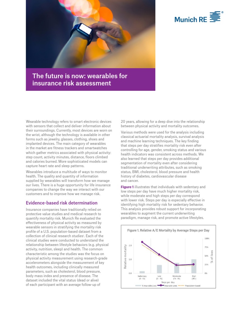 The Future Is Now Wearables For Insurance Risk Assessment PDF | PDF ...