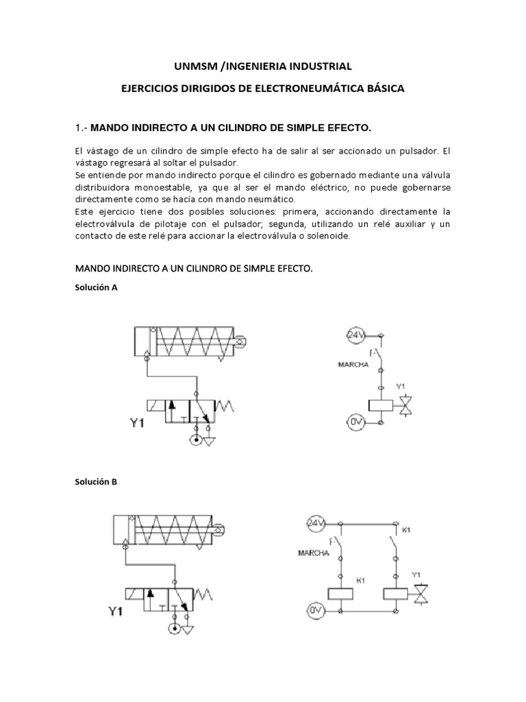 Ejercicios de Electroneumática Básica | PDF | Relé | Equipo